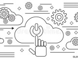 Cloud Computing Data Processing Vector Concept Stock Vector