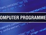 Computer Programmer With Binary Code Digital Technology Background