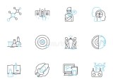 Computer Software Linear Icons Set Code Program Application