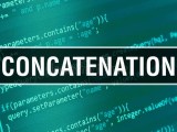 Concatenation Text Written On Programming Code Abstract Technology