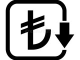 Cost Reduction Decrease Turkish Lira Icon Vector Symbol Isolated On