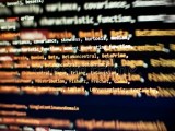 Cyber Space Concept Programming Code On Computer Screen Abstract