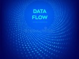 Data Flow Digital Code Binary Data Flow Big Data Virtual Tunnel