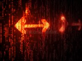 Data Transfer Binary Code Background Digital Arrows Stock