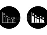 Decrease Graph Icon In Generic Style Statistic Concept Stock Vector