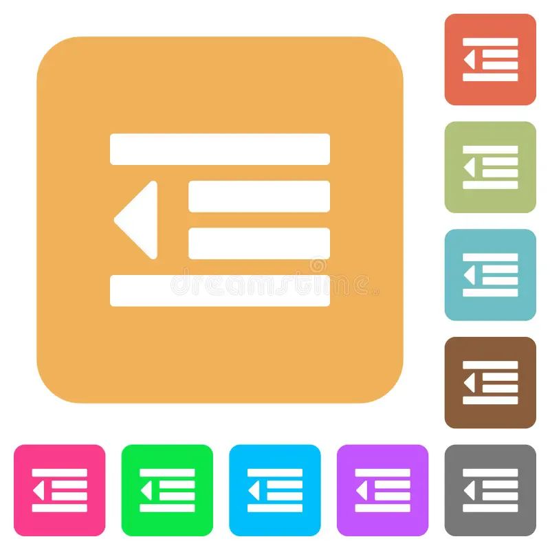 Decrease Left Indentation Of Content Icons In Rounded Square Color - Best City Designs in 8K