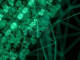 Digital Binary Data And Streaming Binary Code Background 3d Rendering