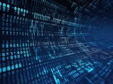 Digital Binary Data Streaming Binary Code Background Matrix Background
