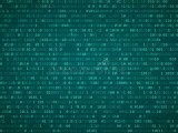 Digital Binary Data And Streaming Binary Code Background Matrix