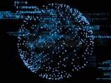 Digital Globe With Data Points And Programming Code Animation Stock