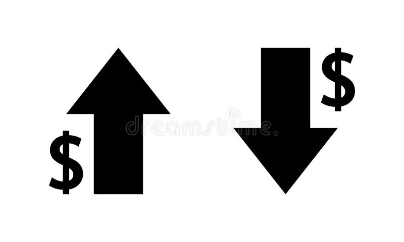 Increase And Decrease Dollar Price Icon Up And Down Currency Arrow - Download Beautiful Sunset Picture | Full HD