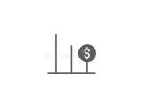 Dollar Decrease Rate Vector Icon Symbol Isolated On White Background