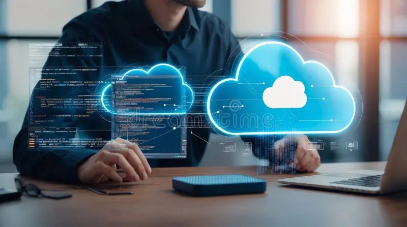 6 Fullstack Developer Working On Cloud Integration Coding In The - Best Gradient Photos in 8K