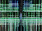A Glitch In The Matrix With Digital Code And Binary Patterns Stock