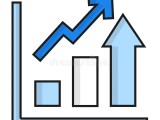 A Graph Icon With An Arrow Representing Trend Growth Increase