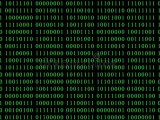 Green Binary Digital Code With Randomly Changing Zeros And Ones Binary