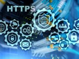 Https Hypertext Transport Protocol Secure Technology Concept On