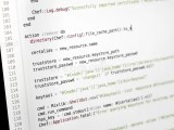 Information Technology Concept Coding Script Text On Screen Stock