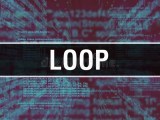 Loop With Digital Java Code Text Loop And Computer Software Coding