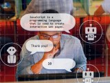 Man Using Computer Learning Javascript Programming Language With Ai
