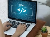 Php Html Developer Web Code Design Programmer Working In A Soft Stock
