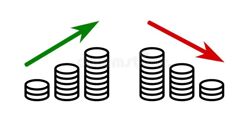 Profit Increase And Decrease Graph Stock Illustration Download Image - Best Gradient Arts in HD