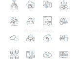 Program Software Line Icons Collection Application Computer Code