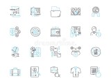 Programming Coding Vector Line Icons Set Programming Coding