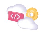 Programming Software Development And Cloud Storage Stock Vector