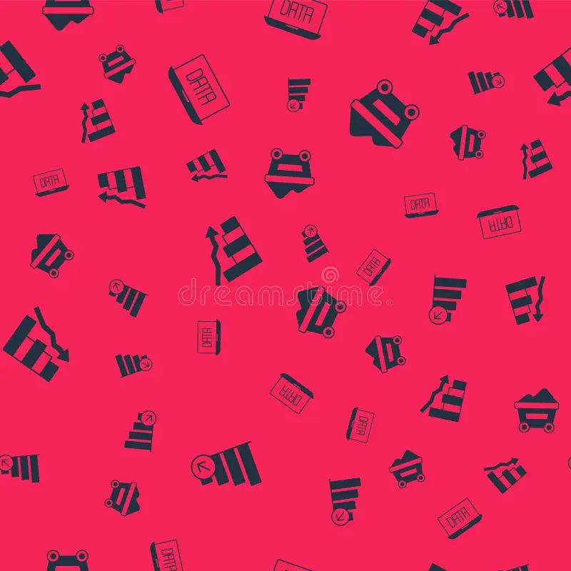 Set Data Analysis Financial Growth And Decrease On Seamless Pattern - Gradient Backgrounds - High Quality Desktop Collection