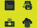 Set Web Developer Programming Code Cloud Database Artificial
