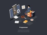 Software Development Coding Process Concept Programmer Or Web