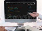 Software Development Programming On Computer Screen For Brisk