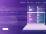 Software Development And Programming Program Code On Laptop Screen