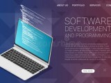Software Development And Programming Program Code On Laptop Screen