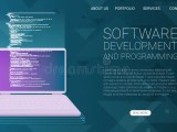 Software Development And Programming Program Code On Laptop Screen