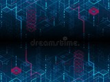 Technology Background Binary Computer Code Vector Illustration Stock