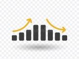 Vector Decrease An Growing Graph Icon Diagram Icon Stock Vector