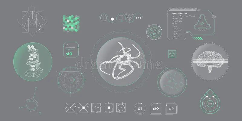 Satellite Data Analysis Outer Space Digital Interface Sci Fi - Gradient Pattern Collection - Mobile Quality