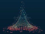 Wide Big Data Visualization Abstract Background With Lines Array And
