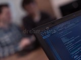 Writing Programming Code On Laptop Stock Image Image Of Internet