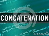 Concatenation Text Written On Programming Code Abstract Technology