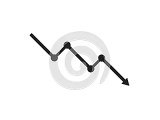 Down Graph Chart Arrow Drop Icon Decrease Downward Vector Market