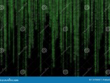 Abstract Green Technology Binary Background Binary Computer Cod Stock