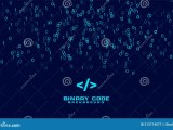 Binary Code Algorithm Digital Data Background Stock Vector