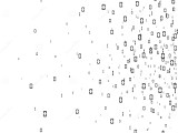 Binary Code Background Digital Data Stream Encoding Matrix Stock