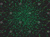 Binary Code Green And Dark Background Digits On Screen Algorithm