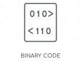Binary Code Linear Icon Modern Outline Binary Code Logo Concept Stock