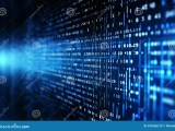 Binary Code Matrix Digital Information Technology Background Stock