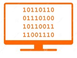 Binary Code And Screen Stock Vector Illustration Of Vector 168516659